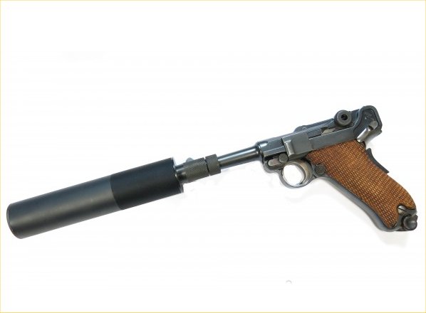 CMR Classic Firearms :: P08 German Luger Pistol Silencer Adaptor. Ref:#3sa